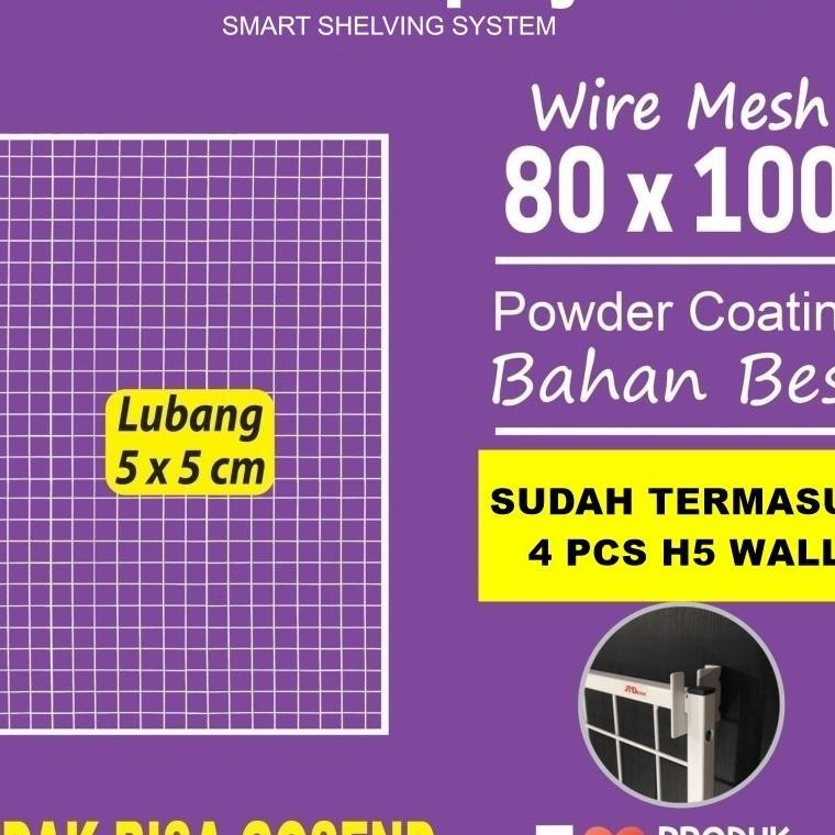 Jual WIREMESH 80x100CM + H5 WALL PUTIH KAWAT RAM DINDING WIRE GRID ...