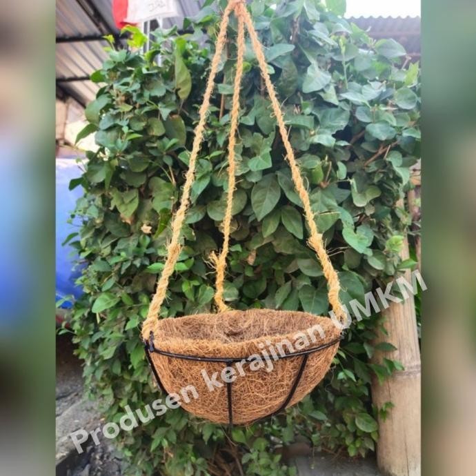 Jual Pot Tanaman Gantung Rangka Besi + Alas Sabut Kelapa 20Cm ...