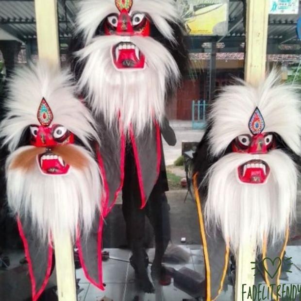 Jual Terlaris Cod Topeng Ganong Full Rambut Sintetis Ganongan Anak ...