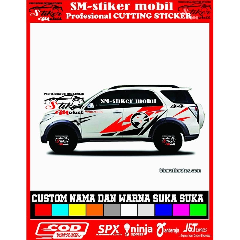 Jual stiker mobil terios toyota rush sticker body mobil stiker custom ...