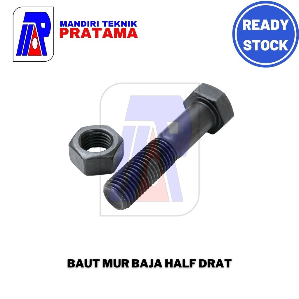 Jual Baut Mur Baja 8.8 1 1/4 X 8 | Shopee Indonesia