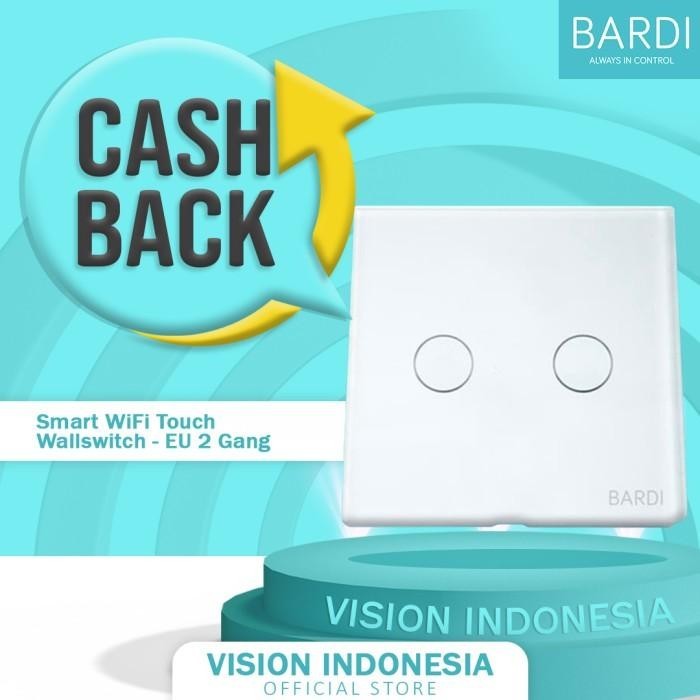 Jual BARDI SMART WIFI TOUCH WALLSWITCH - EU 2 GANG - PUTIH | Shopee Indonesia