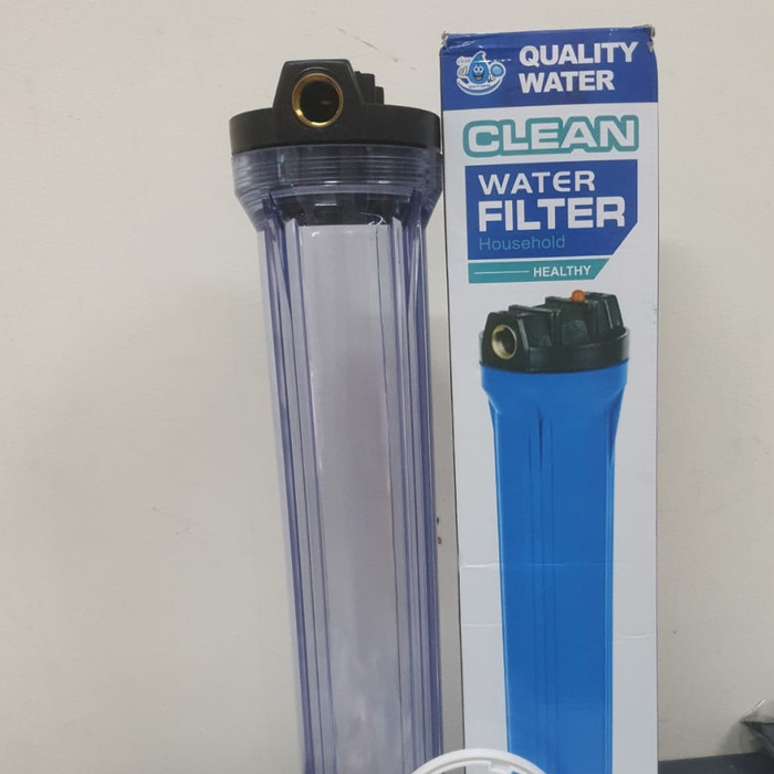 Jual HOUSING FILTER AIR 20" CLEAR CLEAN WATER DRAT KUNINGAN ASLI ...