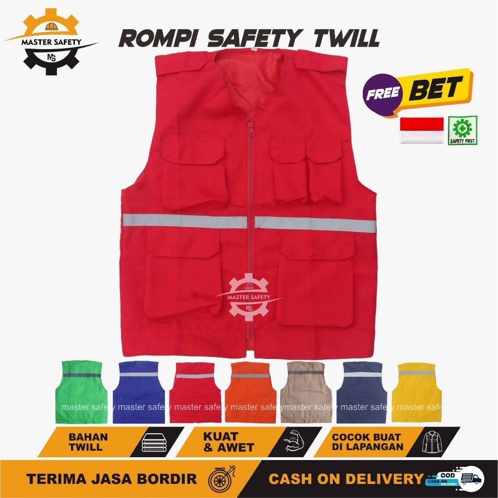 Jual Rompi Safety - Rompi Olympic - Rompi Proyek Bangunan - Rompi ...