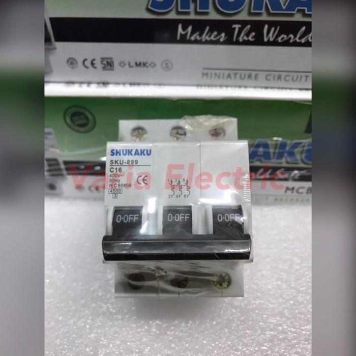 Jual MCB 3 phase 6A/10A/16A/20A/25A/32A SHUKAKU | Shopee Indonesia