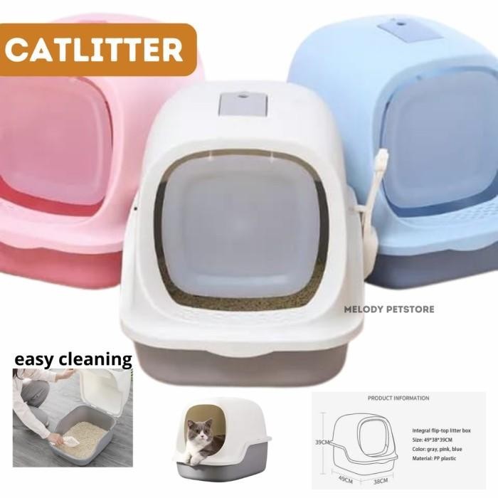 Jual TEMPAT PASIR KUCING " PINTU OTOMATIS CAT LITTER BOX " | Shopee ...