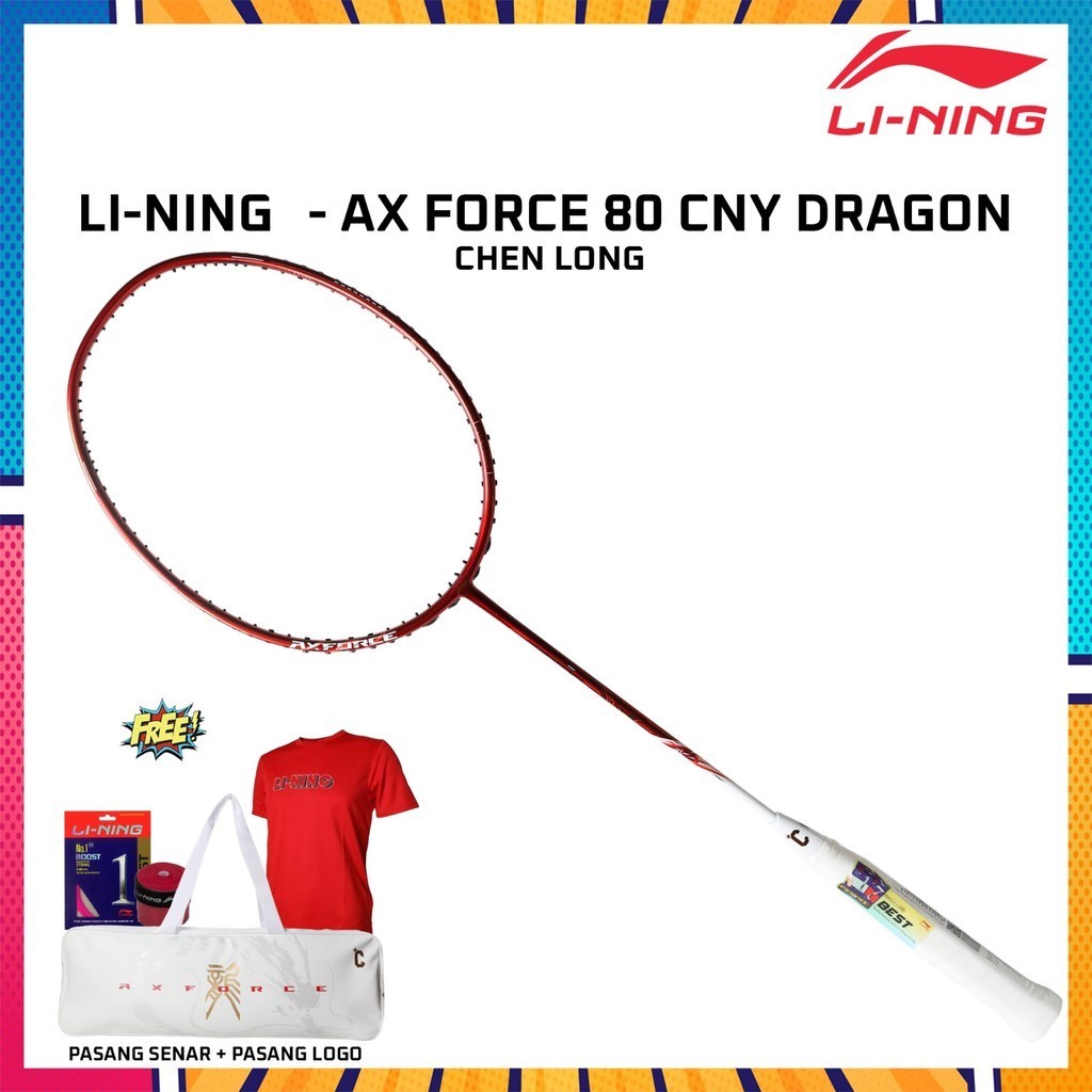 Jual LINING Axforce 80 CNY Dragon Chen Long AXF 80 Raket Badminton ...