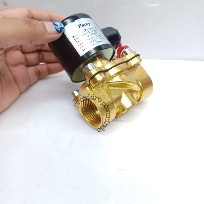 Jual Selenoid Valve Kuningan 1" Inch Ac 220V Normal Close Solenoid Terlariss !! | Shopee Indonesia
