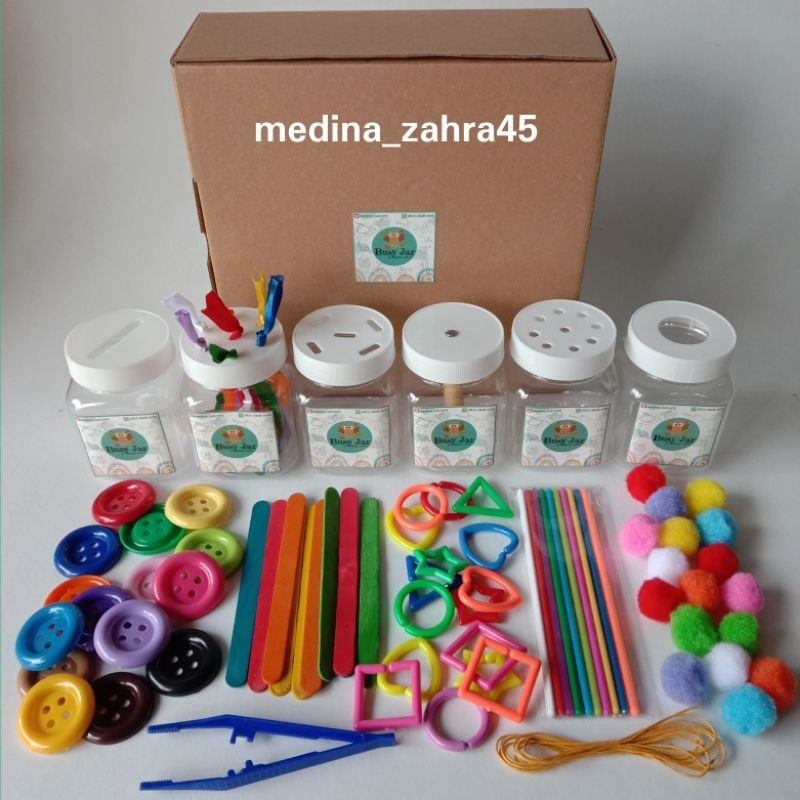 Jual Paket Busy Jar 6in1 Mainan Edukatif Montessori Isian Lebih Banyak ...