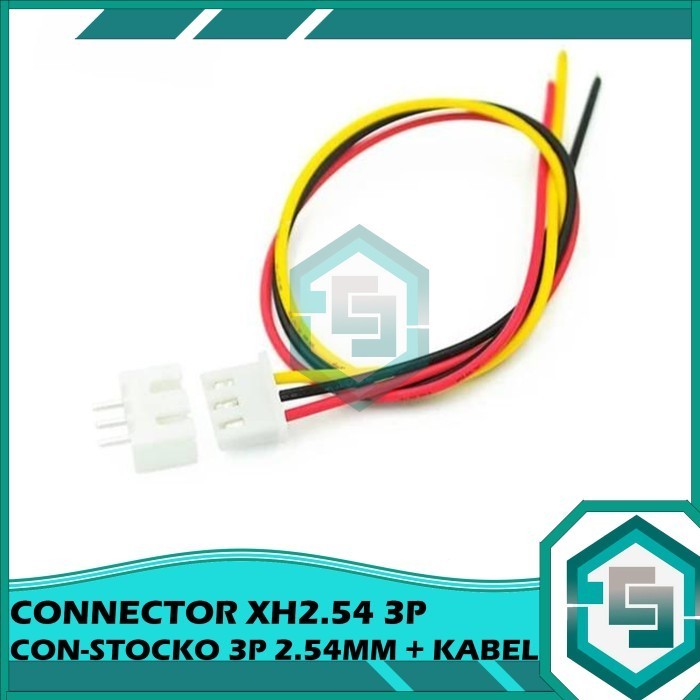 Jual XH2.54 CONNECTOR 3 PIN FEMALE 20CM KABEL JST 2.54MM SOCKET CON STOCKO | Shopee Indonesia
