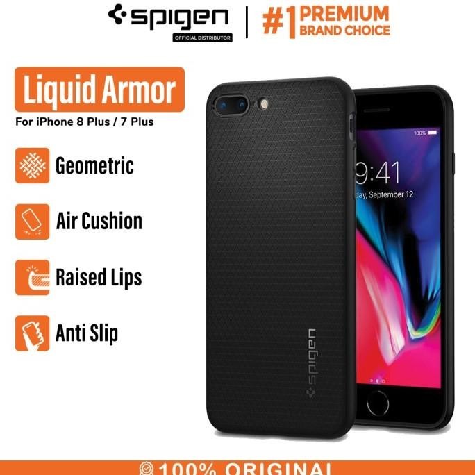 Jual Spigen Liquid Armor Case For 7 Plus / 8 Plus - Black Pengiriman ...