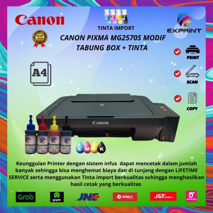 Jual HARGA DISC - Printer Canon Pixma MG2570s All in one + Infus Tabung ...