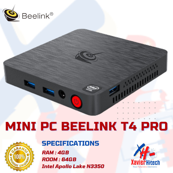 Jual Beelink T4 Pro Mini PC Intel celeron N3350 4/64GB Dual 4K Windows 10 | Shopee Indonesia