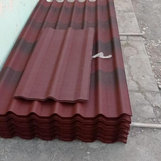 Jual Atap Onduline Tile Merah Genteng Onduline 200 x 95 cm JS01 ...