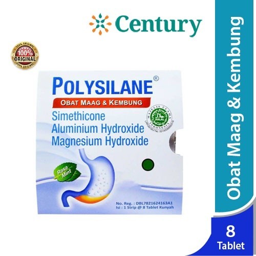 Jual Polysilane Tablet 1 Strip isi 8 Tablet / Obat Maag / Kembung ...
