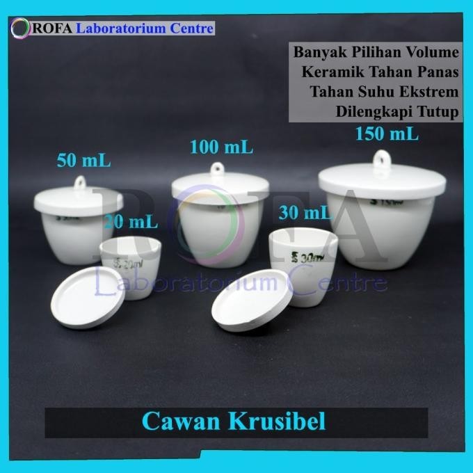 Jual Hot - Cawan Krusibel / Porselen Krusibel / Crucible Cup / Crucible Porcelain - 20 mL ...