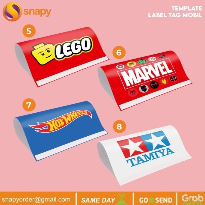 Jual Update - TAG LABEL MOBIL BARBIE LEGO BLACKPINK MARVEL TAMIYA - 1 ...