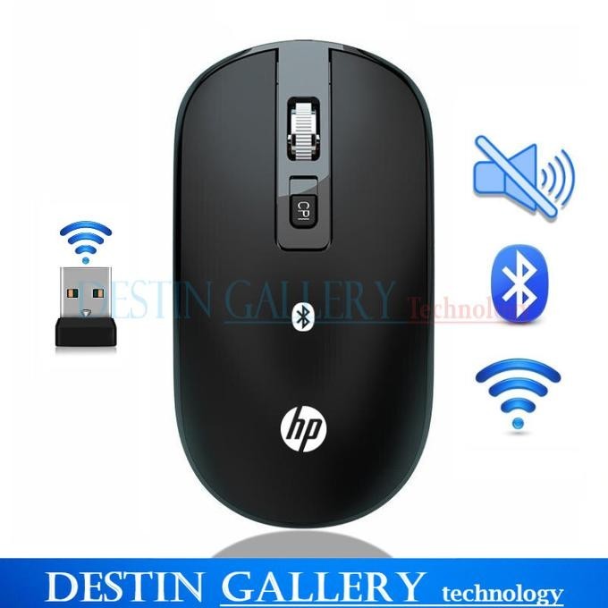 Jual Mouse Hp S4000 Silent Dual Mode Bluetooth 5.2 & Wireless 2.4G ...
