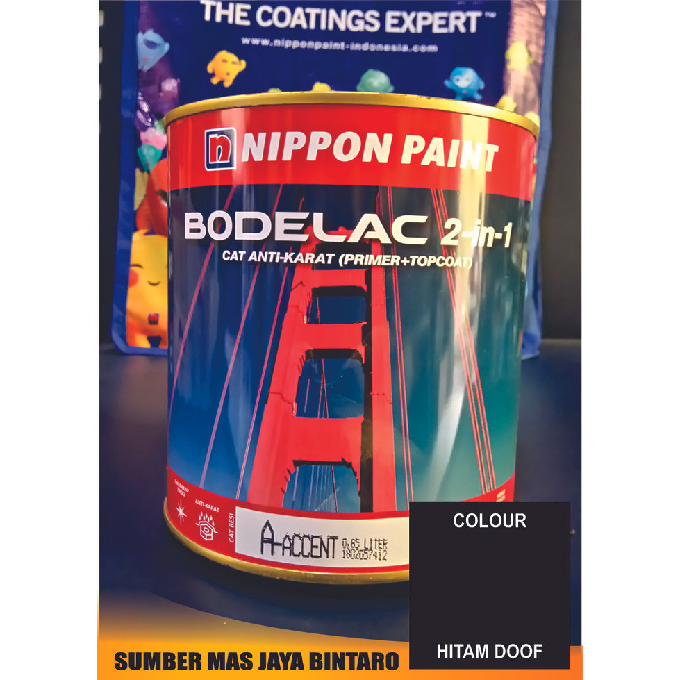 Jual CAT MINYAK NIPPON PAINT BODELAC SOFT MATT BLACK MAGIC KEMASAN 1 ...