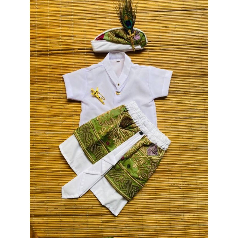 Jual Set baby kamen dasar putih|set baby 3bulanan| set safari ke pura ...
