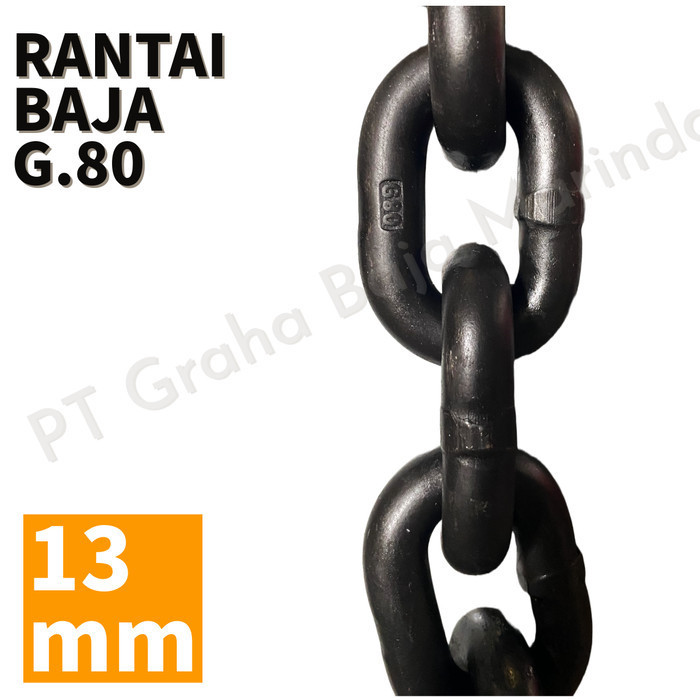 Jual Rantai Baja G80 13 Mm / Load Chain Lifting Chain G80 13 Mm ...