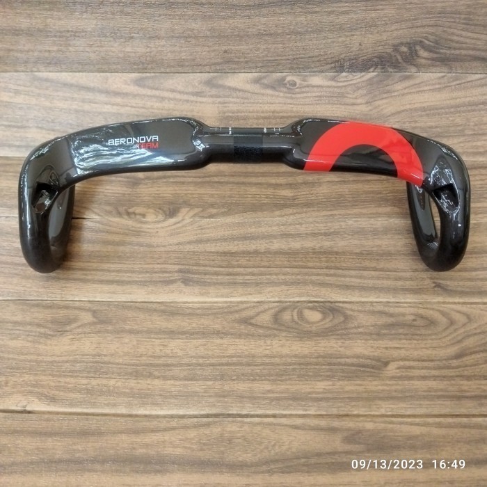 Jual New!! AERONOVA Full Carbon Dropbar RB Handlebar Hitam Glossy strip ...