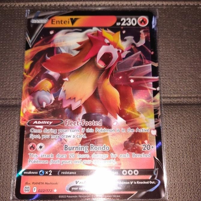 Jual Kartu Pokemon TCG EN SWSH Brilliant Stars Entei V UR RR | Shopee ...