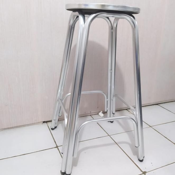 Jual Kursi Baso / Cafe Stainless Murah Ukuran 50Cm Dan 75Cm | Shopee ...