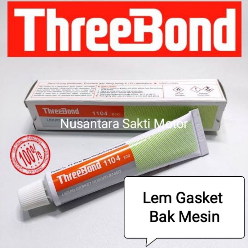 Jual Asli Original lem gasket bak mesin tribon treebon threebond 1104 25gr Original treebond ...