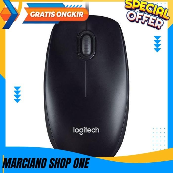 Jual LOGITECH WIRED OPTICAL MOUSE - M100R - BLACK THE BEST SELLER ...