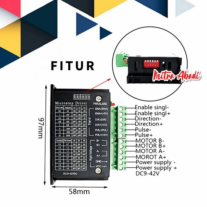 Jual New Tb6600 Stepper Motor Driver Controller 4A 9 - 40V Gratis ...