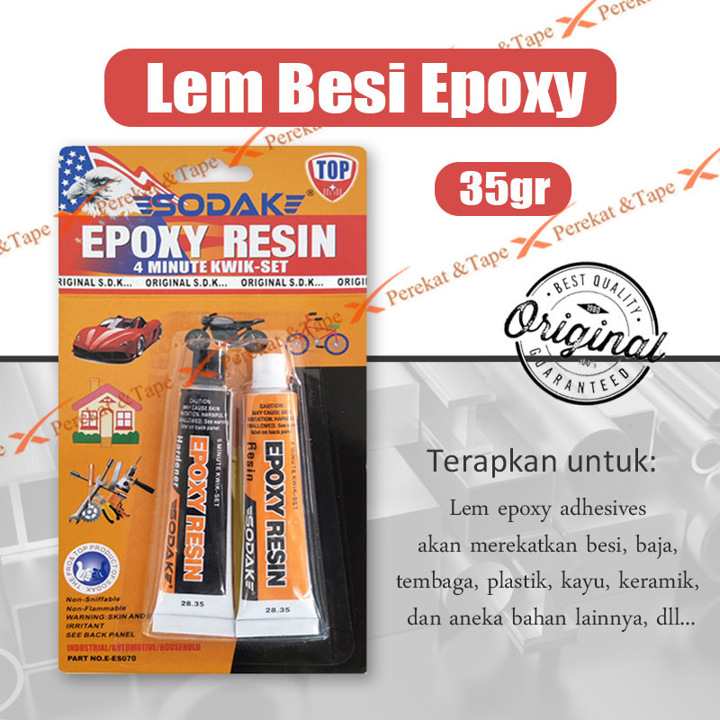 Jual Lem Epoxy SODAK 35gram / Lem Besi super kuat / Epoksi Adhesives ...
