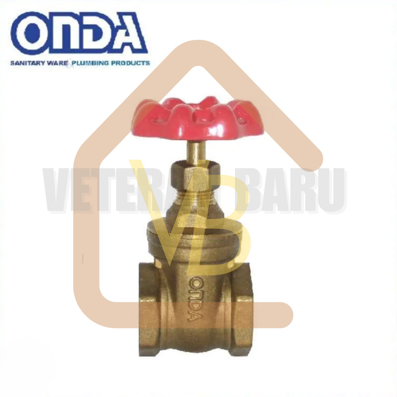 Jual GATE VALVE KUNINGAN ONDA 1/2" inch / STOP KRAN PUTAR KUNINGAN | Shopee Indonesia
