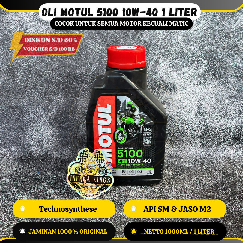 Jual Oli Mesin Motor Motul 5100 4T 10W-40 1Liter Rx King Jupiter Ninja CBR | Shopee Indonesia
