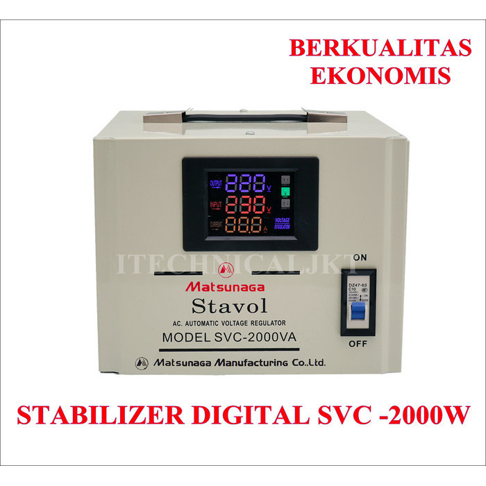 Jual Promo Stavolt Svc Digital 2000W Matsunaga Stavol Stabilizer ...