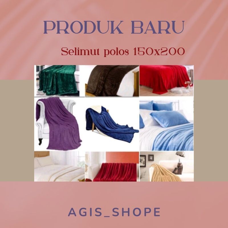 Jual SELIMUT POLOS PAKAI LIST 150 X200 | Shopee Indonesia