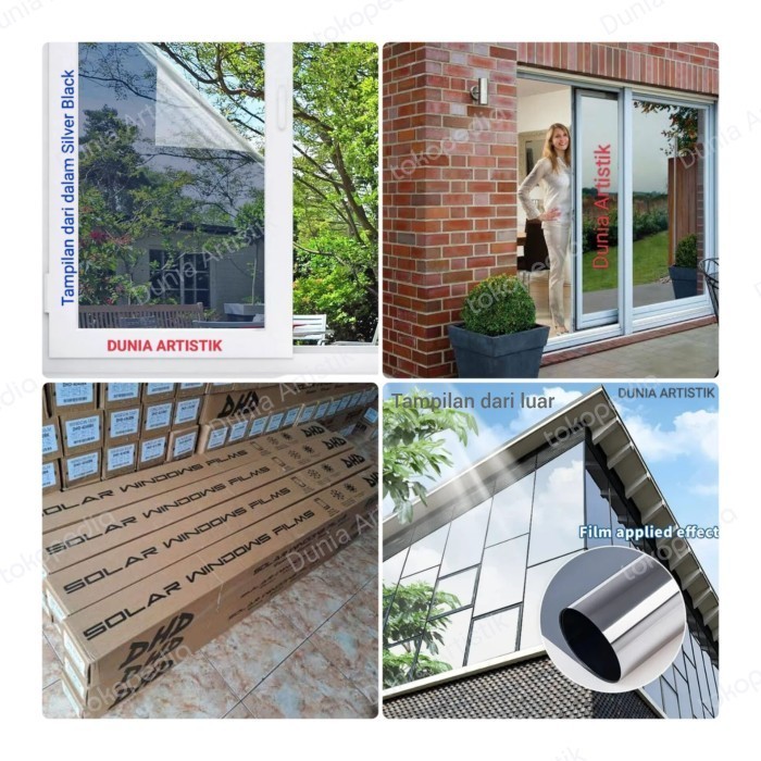 Jual Termurah Kaca Film Silver Black / One Way 1Rol Ukuran152 X 20/25 ...
