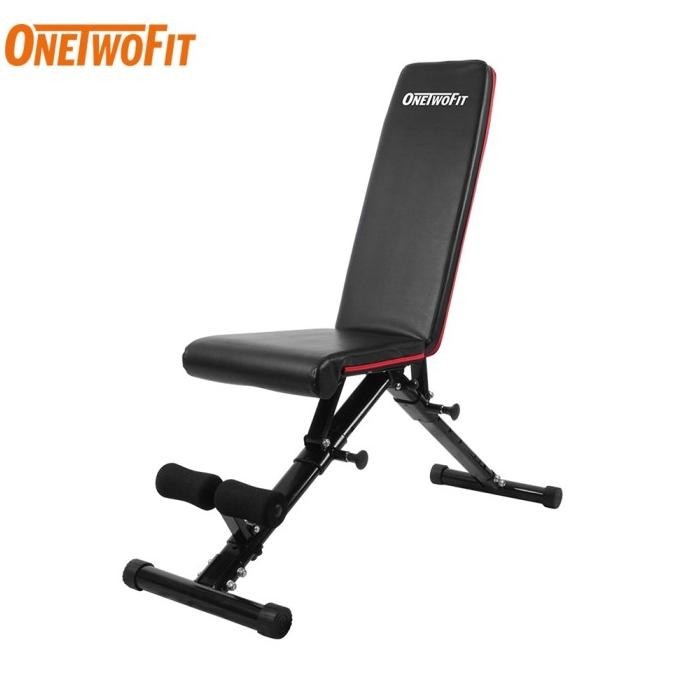 Jual Onetwofit Adjustable Folding Fitness Bench Dumbbell Weight Bench ...
