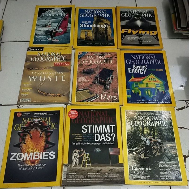 Jual Majalah National Georaphic hello anchorage/Stonehenge/ Flying ...