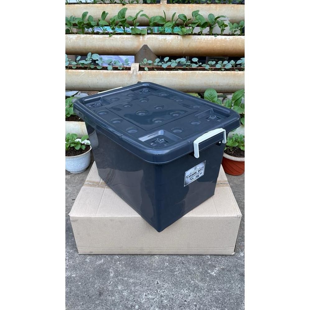 Jual TRH Kontainer Box Plastik Container KARBON Box PUMA AKAKO Hitam ...