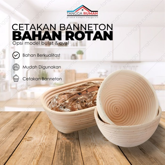 Jual Cetakan Proofing Sourdough Adonan Kue & Roti Banneton Basket Rotan ...