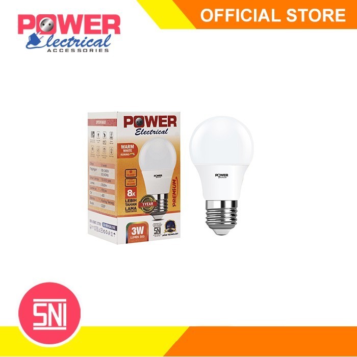 Jual Power - LED BULB 3W 3000K / Kuning | Shopee Indonesia