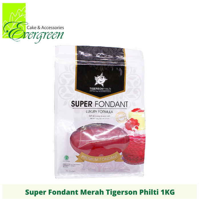 Jual SUPER FONDANT MERAH TIGERSON PHILTI 1KG | Shopee Indonesia