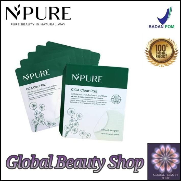 Jual Npure Cica Acne Clear Pad Sachet ( 1 Dus Isi 5 Sachet ) | Shopee ...