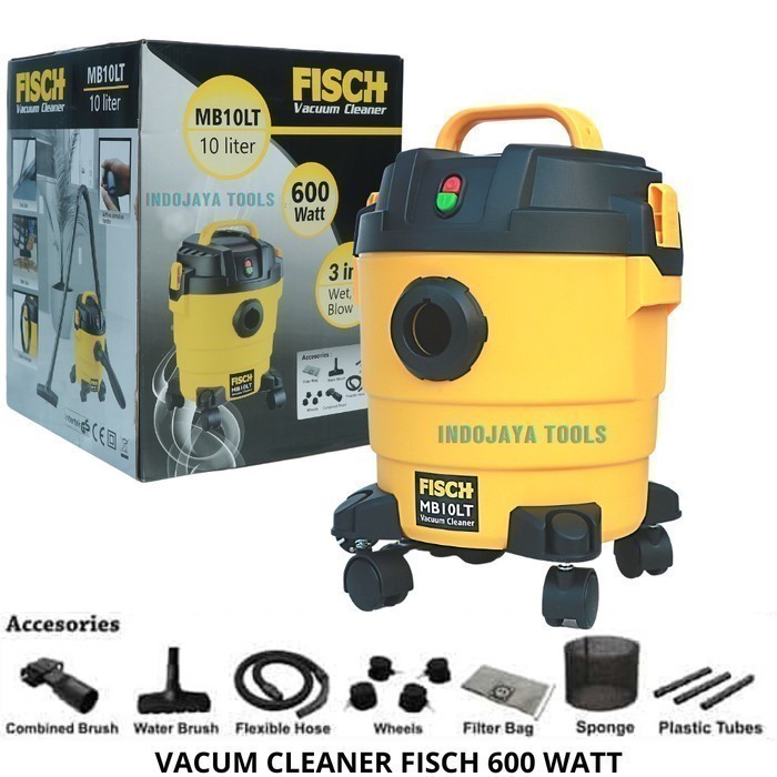 Jual FISCH MB 10 LT Vacuum Cleaner Basah & Kering 600 Watt | Shopee ...