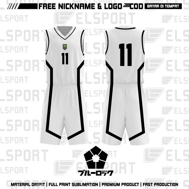 Jual Jersey Futsal & Football Motif VL Anime Training Tim WHITE Blue ...