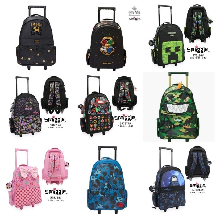 Jual Baru!!! Smiggle Trolley Minecraft Backpack/Tas Koper Minecraft ...