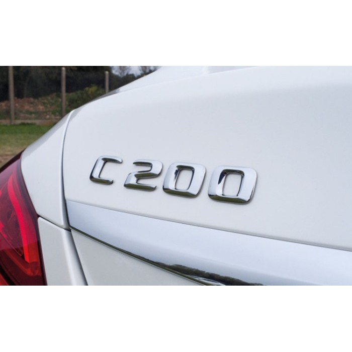 Jual Emblem 3D Logo Tulisan Huruf C200 Mercedes Benz Badge C 200 CHROME ...