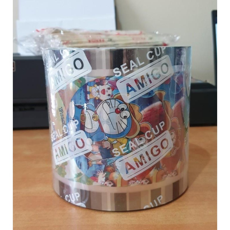 Jual PLASTIK LID SEALER CUP AMIGO POLOS - KARTUN / CUP SEALER 1200CUP ...