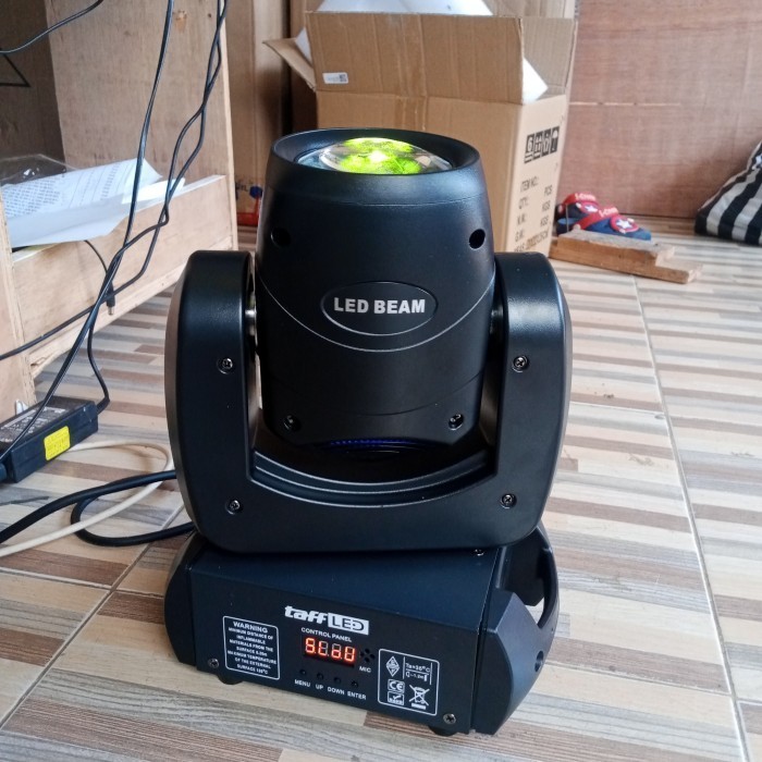 Jual LAMPU SOROT PANGGUNG MINI BEAM MOVING HEAD RGBW 275V 100 WATT ...
